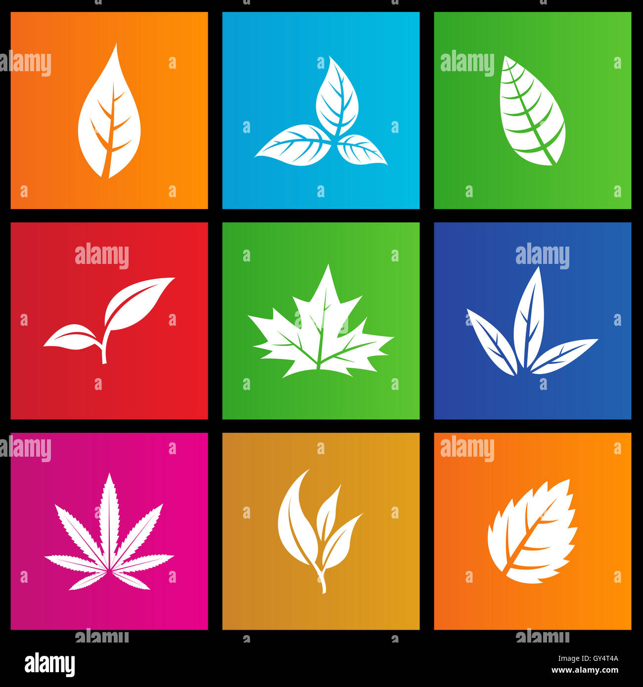 Marijuana leaf icon cartoon style hi-res stock photography and images ...