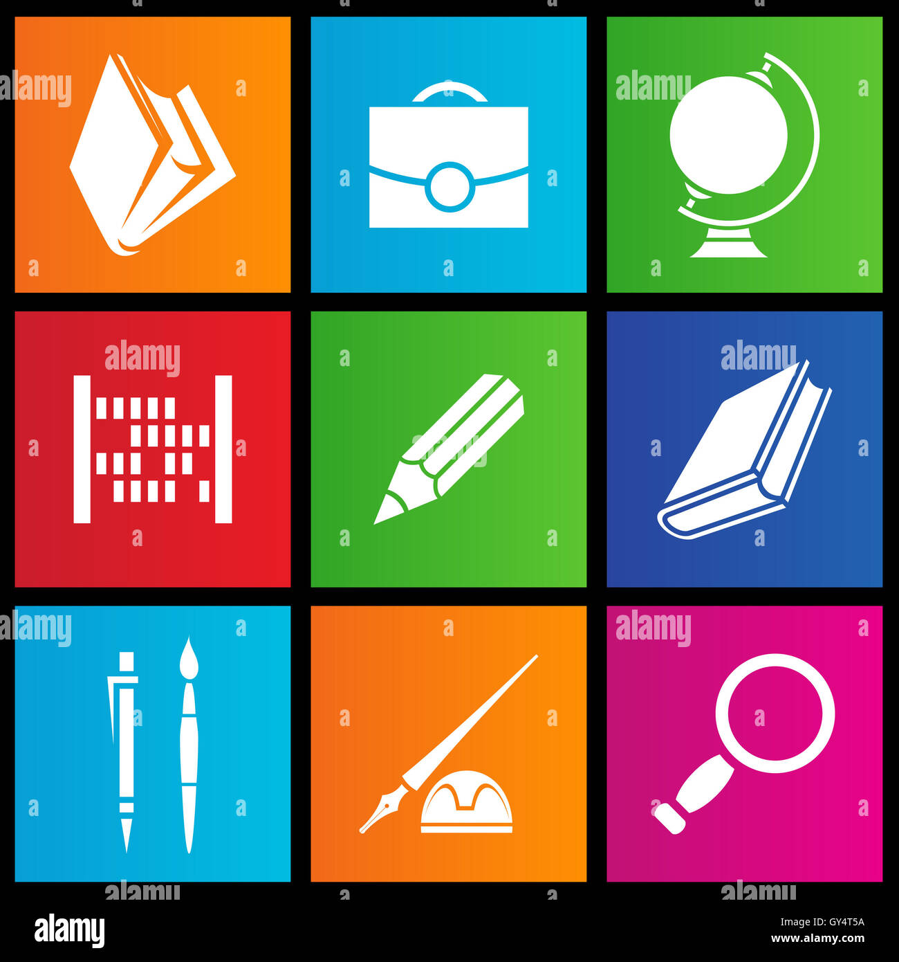 Magnifying glass logo design green hi-res stock photography and images ...