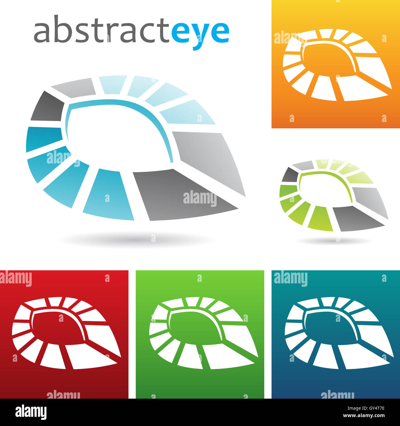 Vector illustration of geometric abstract eye shape Stock Photo - Alamy