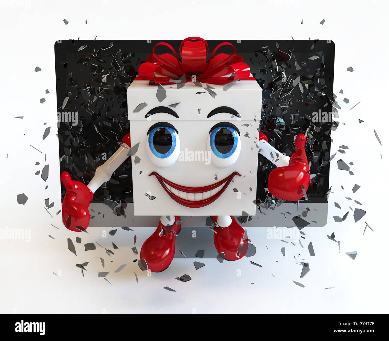Bonus gift 3d render Stock Photo - Alamy
