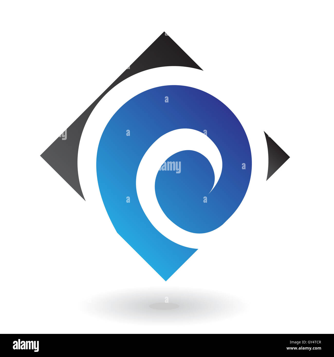 Blue and black logo icon and graphic design element Stock Photo - Alamy
