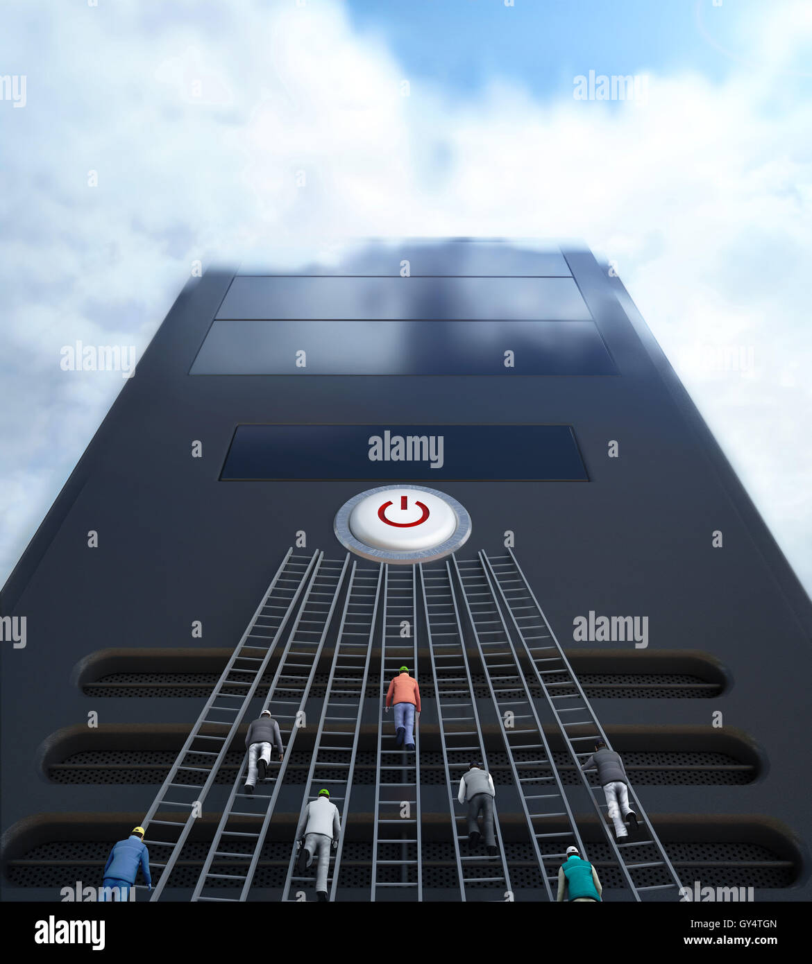 Computer technology 3d render Stock Photo - Alamy