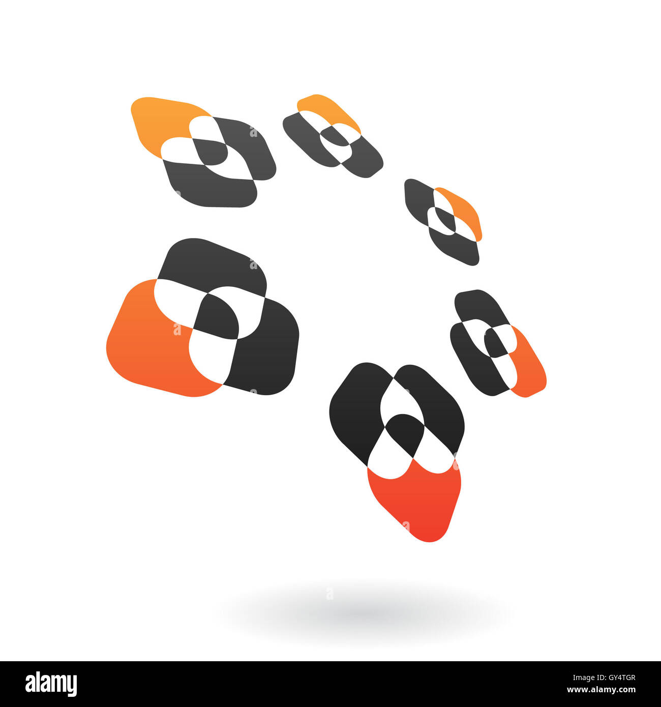 Distorted colourful abstract icon and design element Stock Photo - Alamy