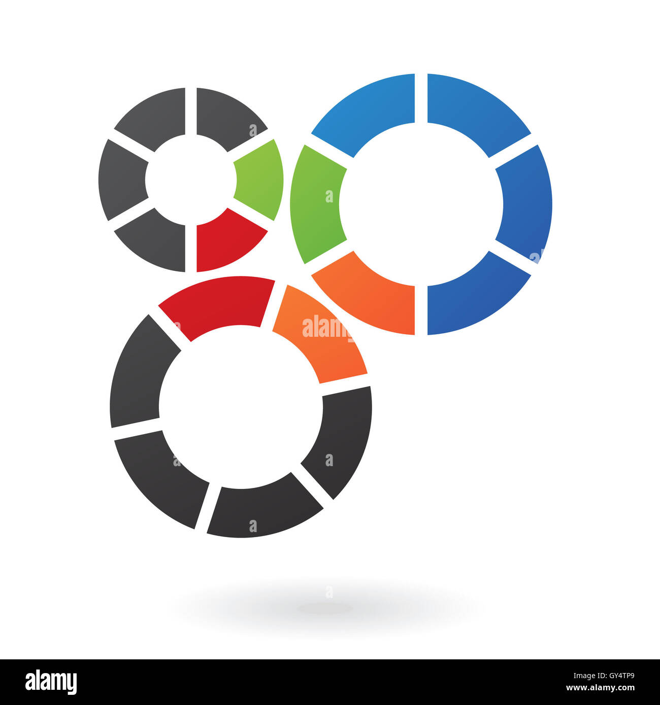 Abstract cog logo icon and design element Stock Photo - Alamy