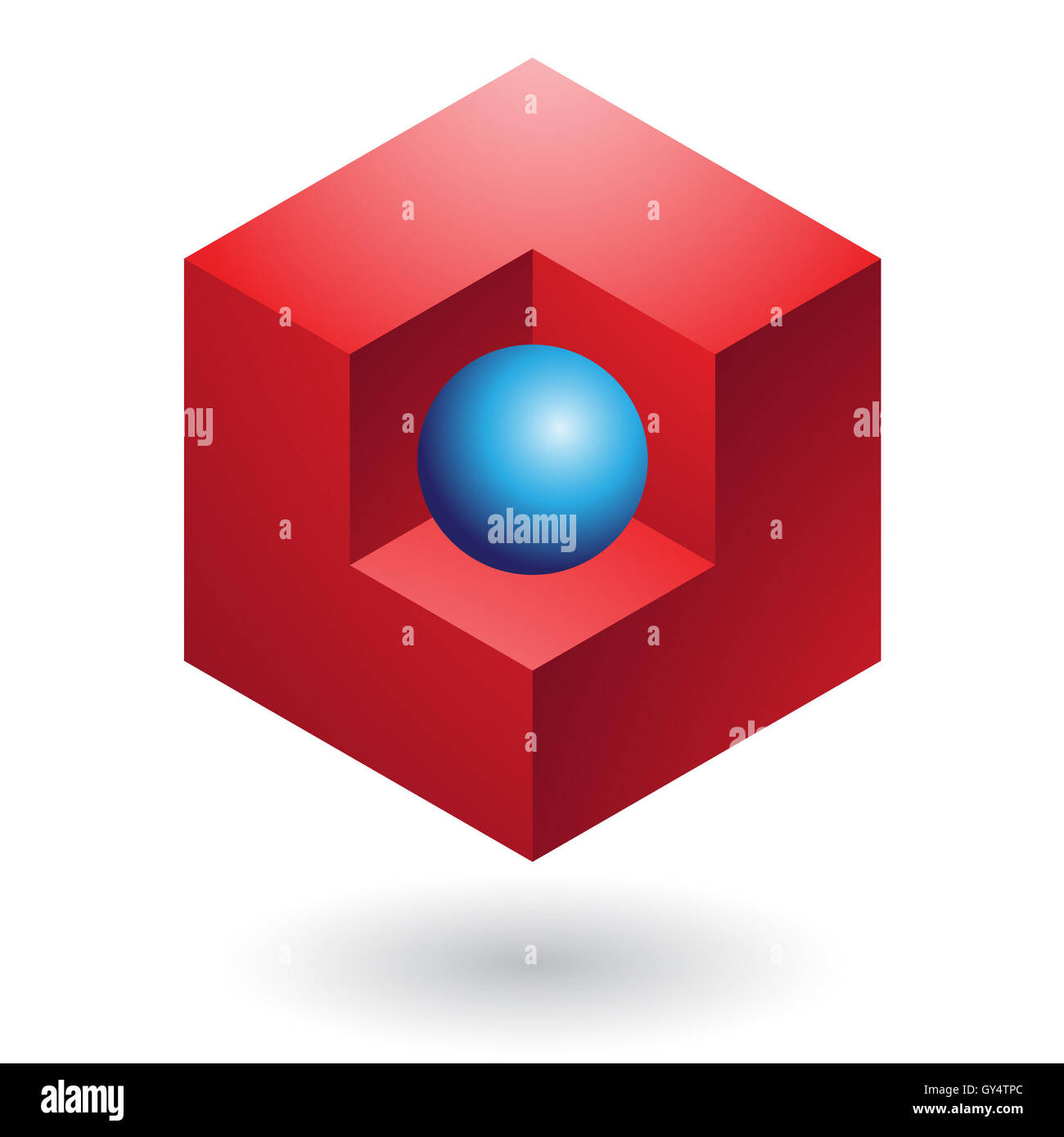 3d geometric logo icon and design element Stock Photo - Alamy