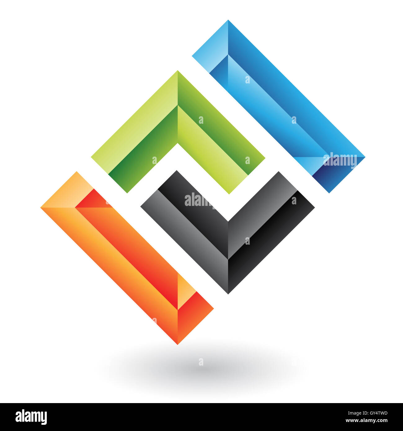 3d geometric logo icon and design element Stock Photo - Alamy