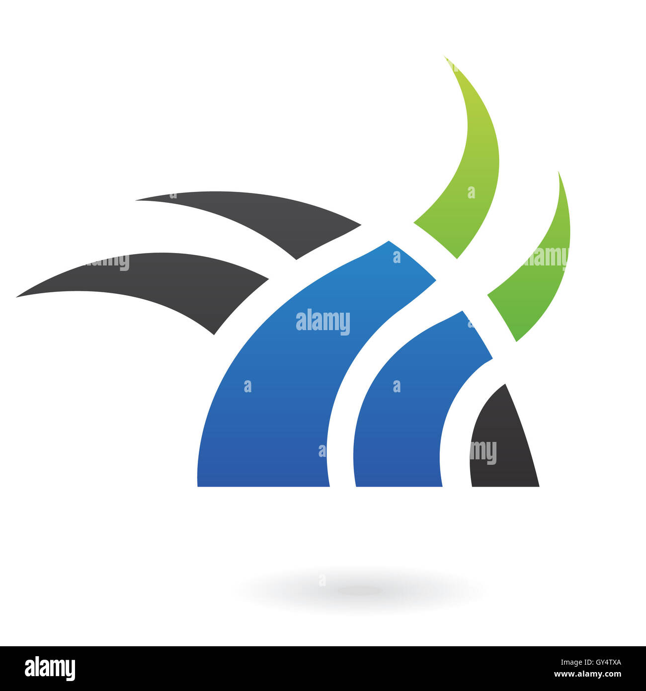 Abstract dynamic logo icon and design element Stock Photo - Alamy