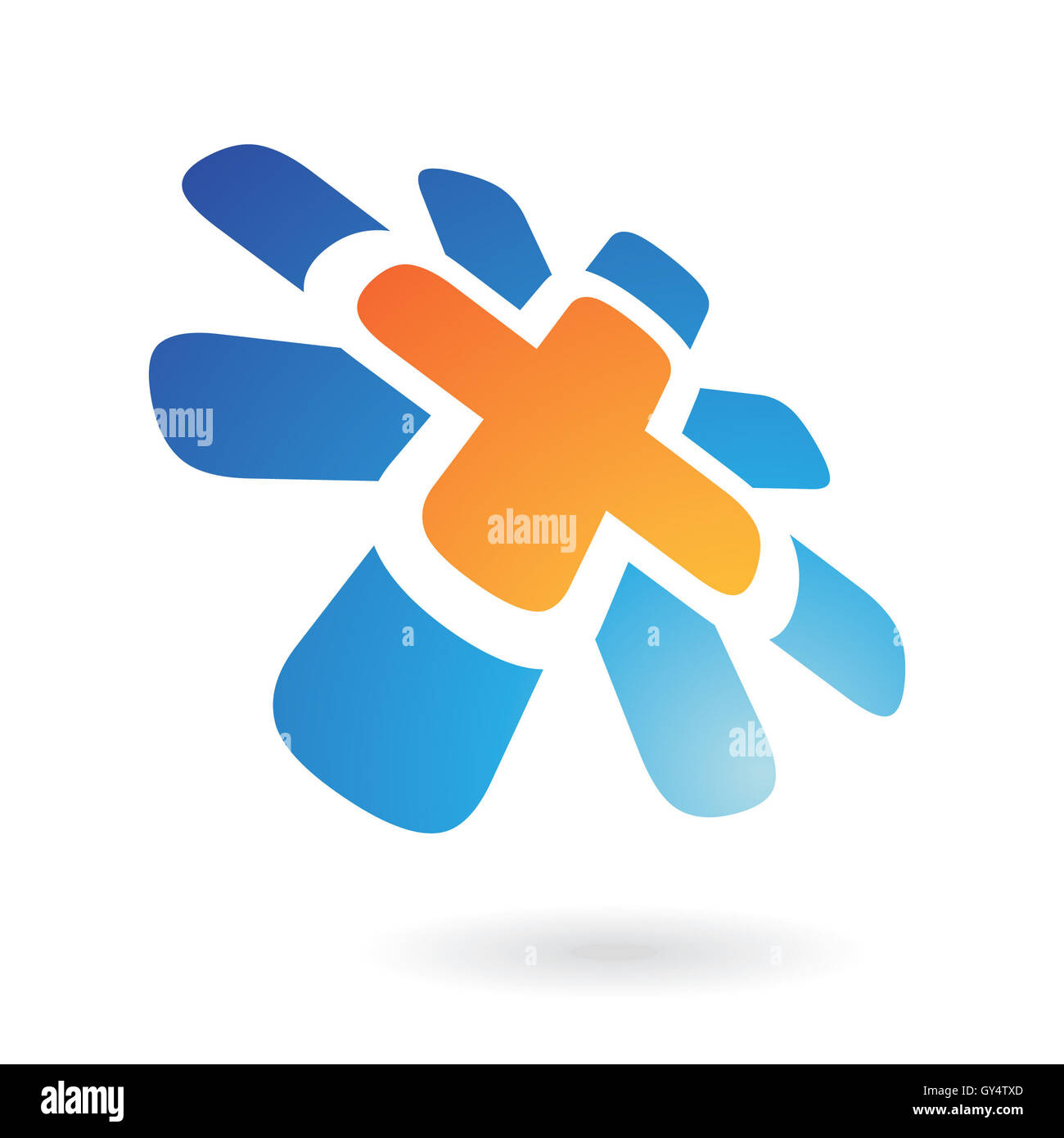 Distorted shape logo icon and design element Stock Photo - Alamy