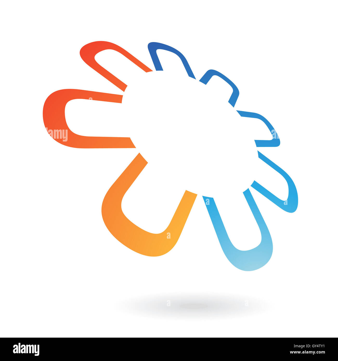 Distorted shape logo icon and design element Stock Photo - Alamy