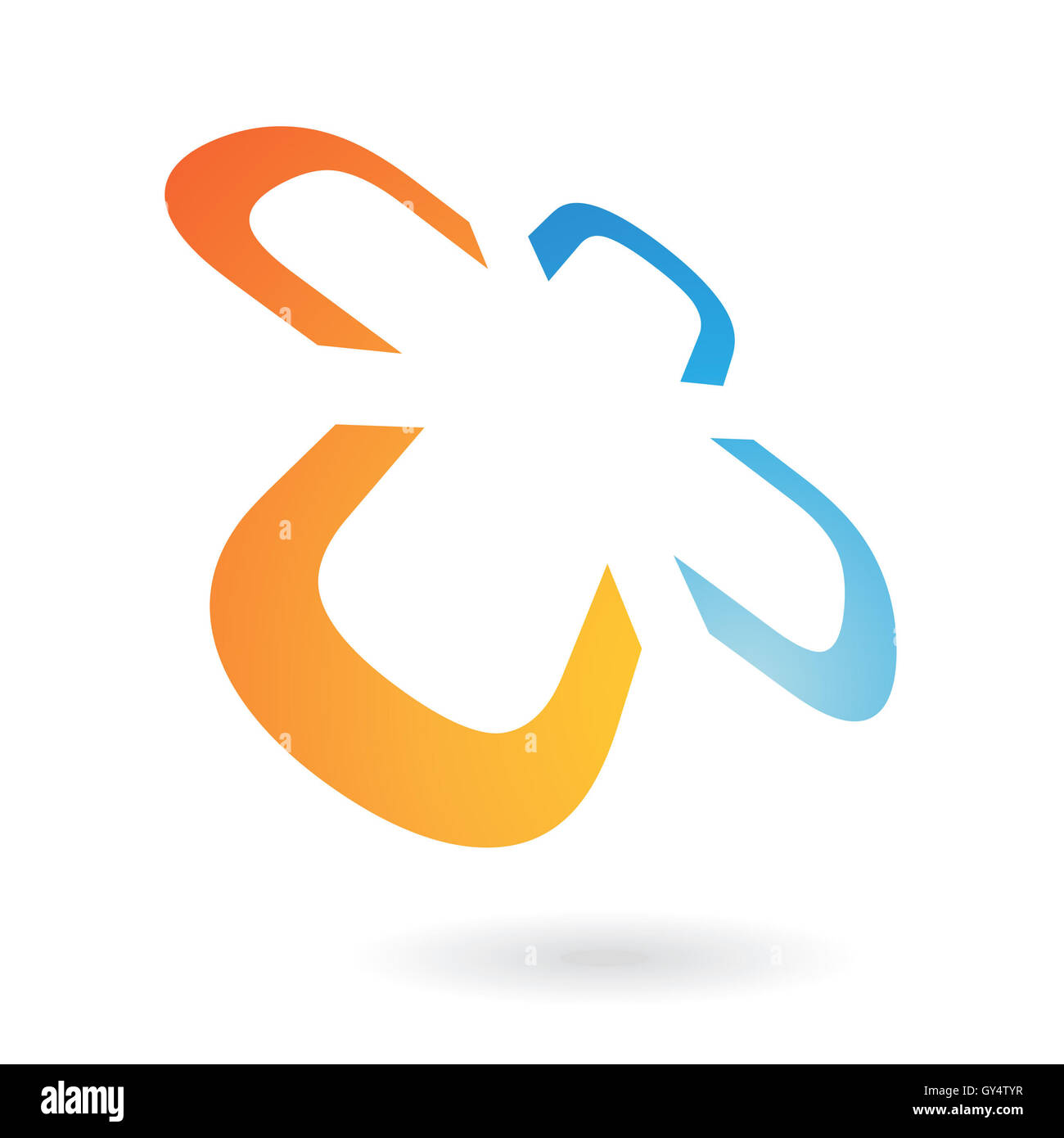 Distorted shape logo icon and design element Stock Photo - Alamy