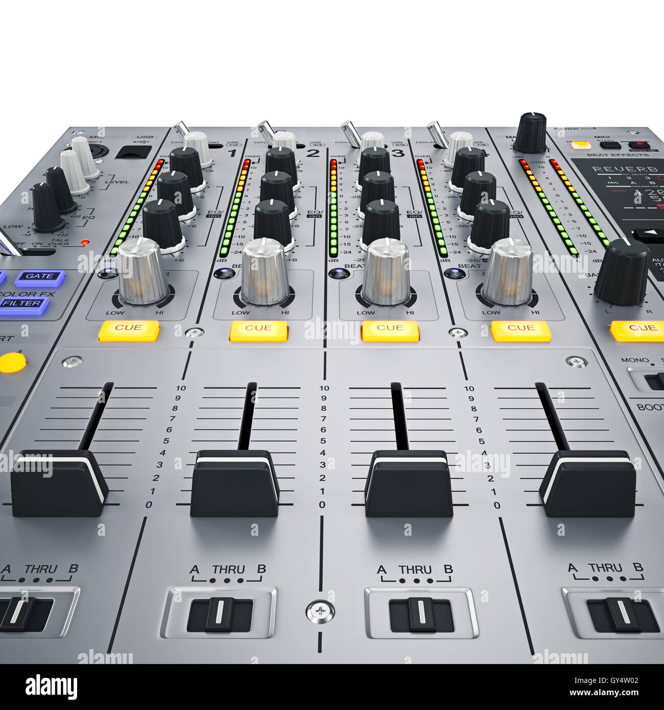 DJ Mixer buttons Stock Photo - Alamy