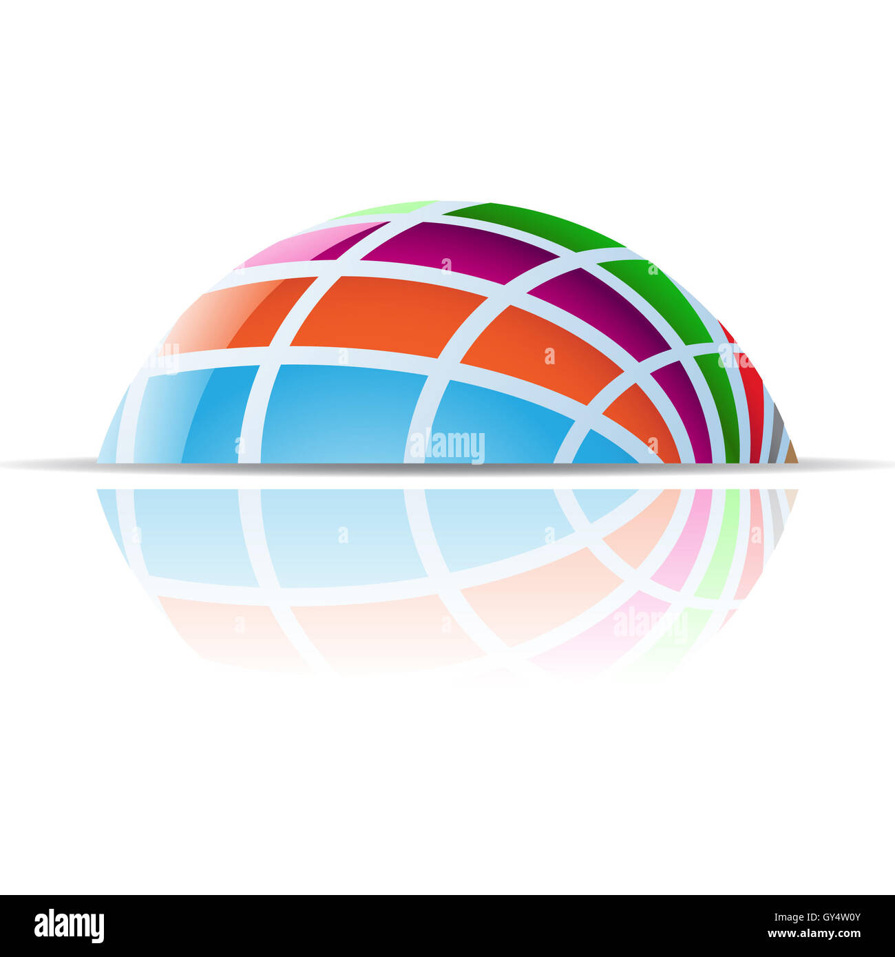 Abstract dome logo icon and design element Stock Photo - Alamy