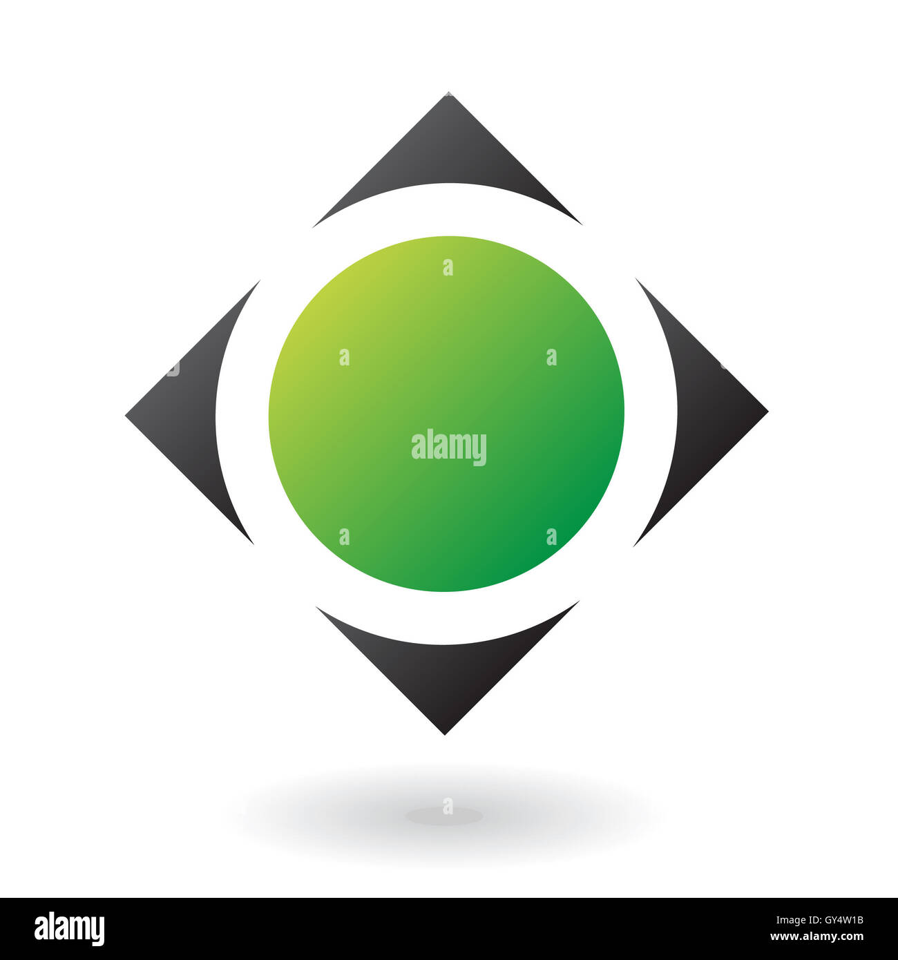 Abstract green diamond logo icon and design element Stock Photo - Alamy