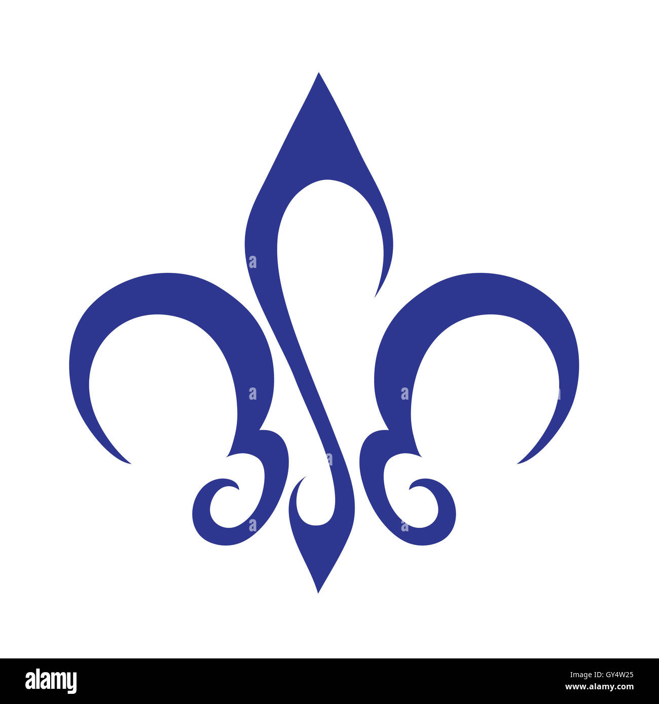 Abstract lily logo icon and design element Stock Photo - Alamy