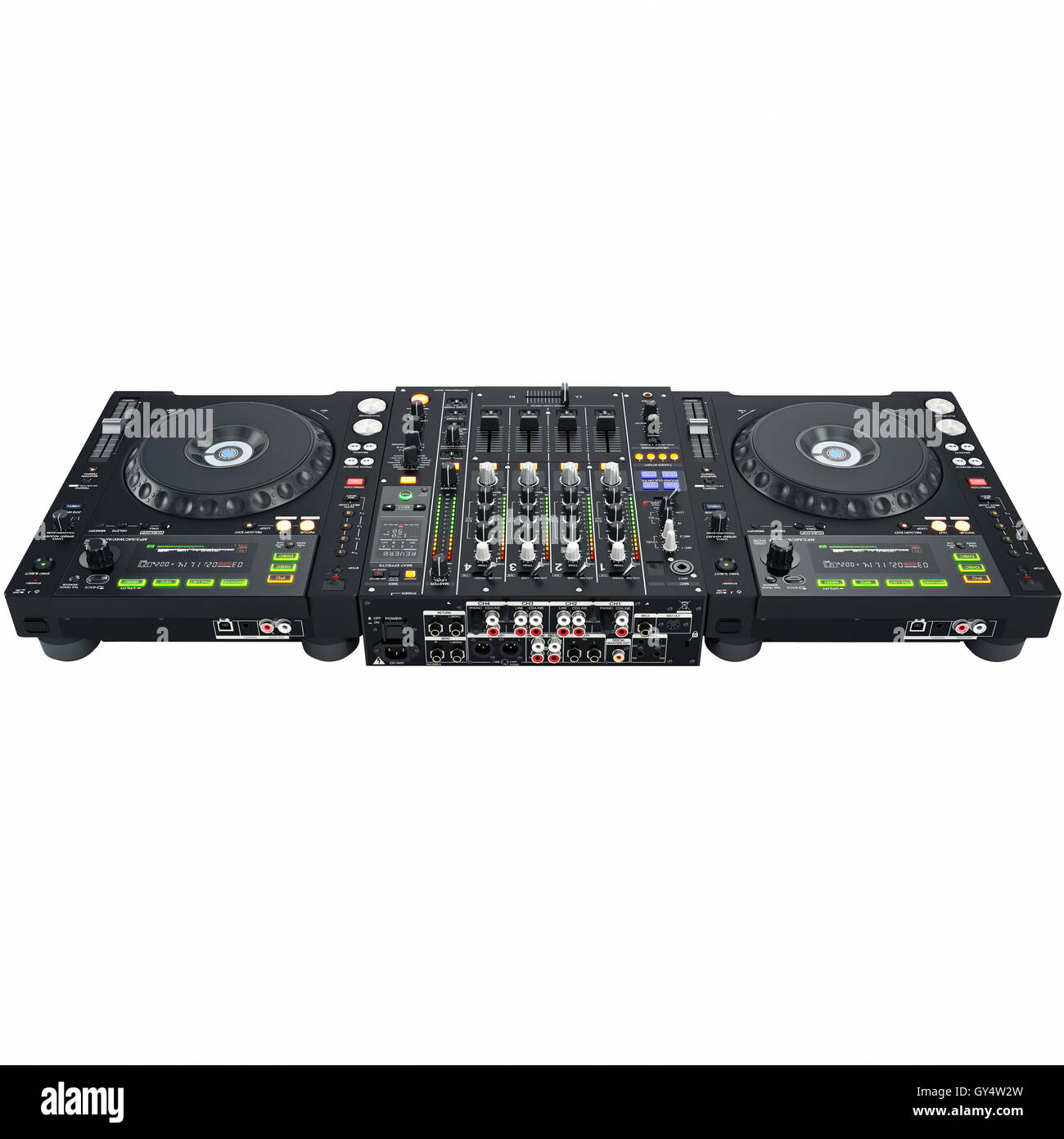 Dj set back view Stock Photo - Alamy