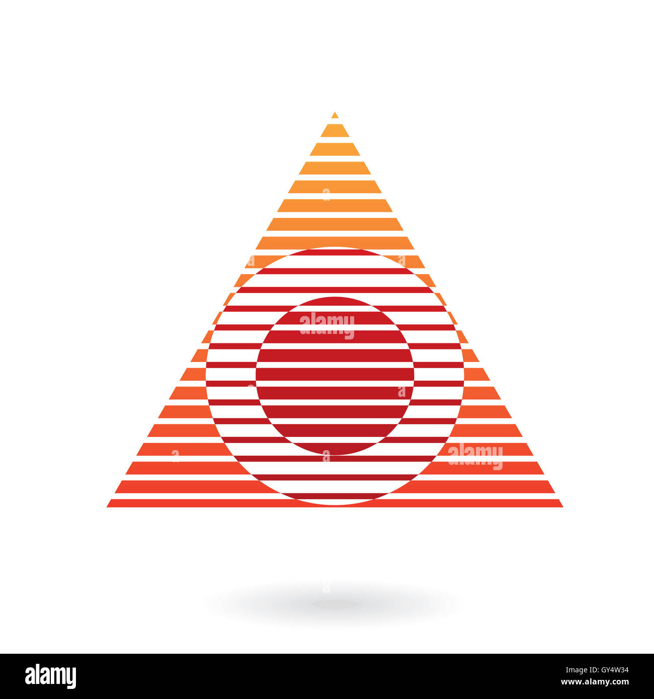Orange line triangle logo design hi-res stock photography and images ...