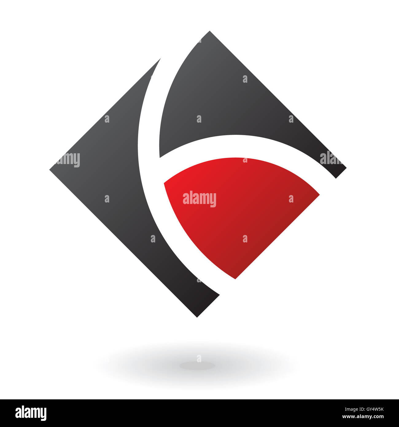 Abstract red diamond logo icon and design element Stock Photo - Alamy