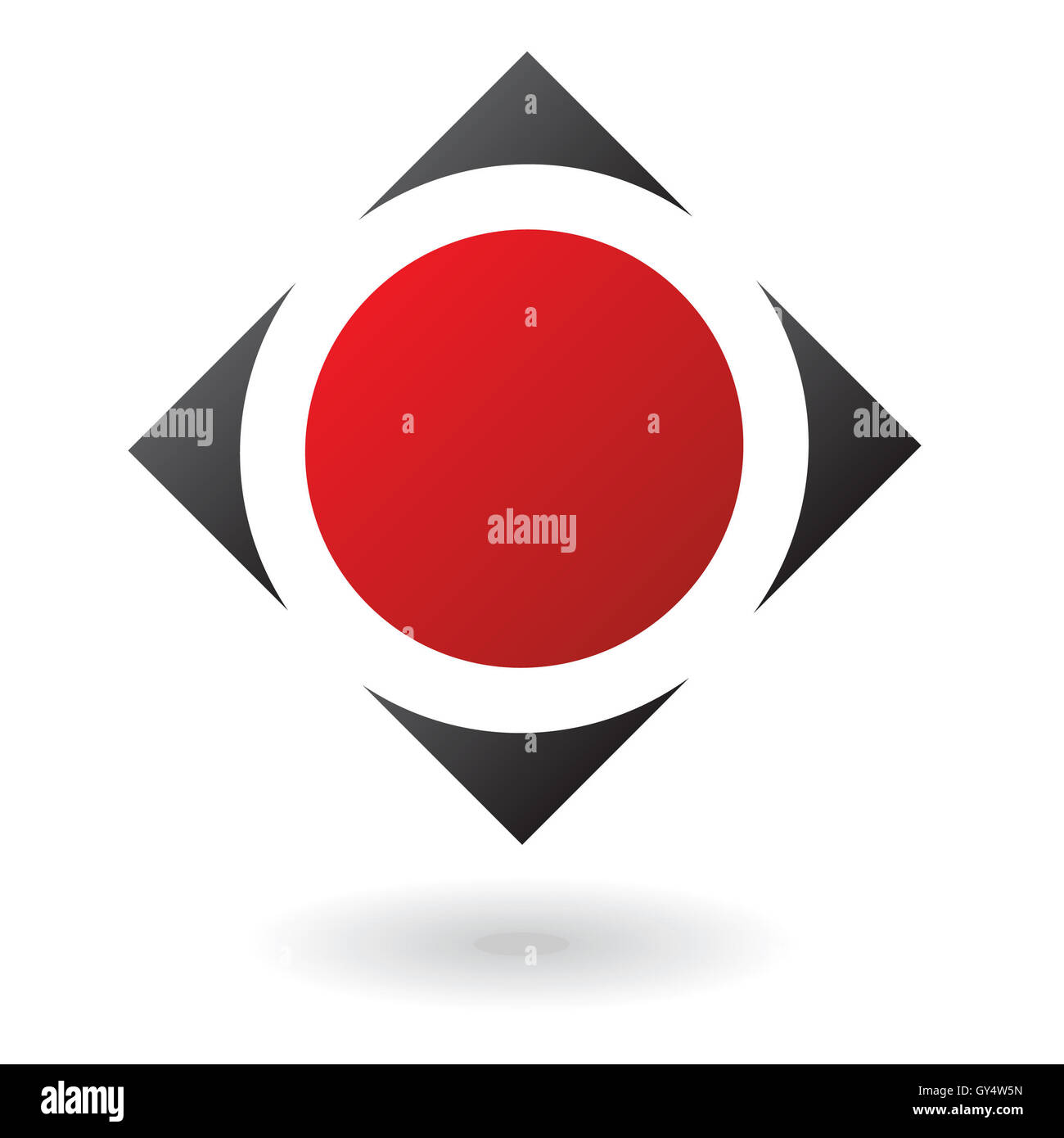 Abstract red diamond logo icon and design element Stock Photo - Alamy