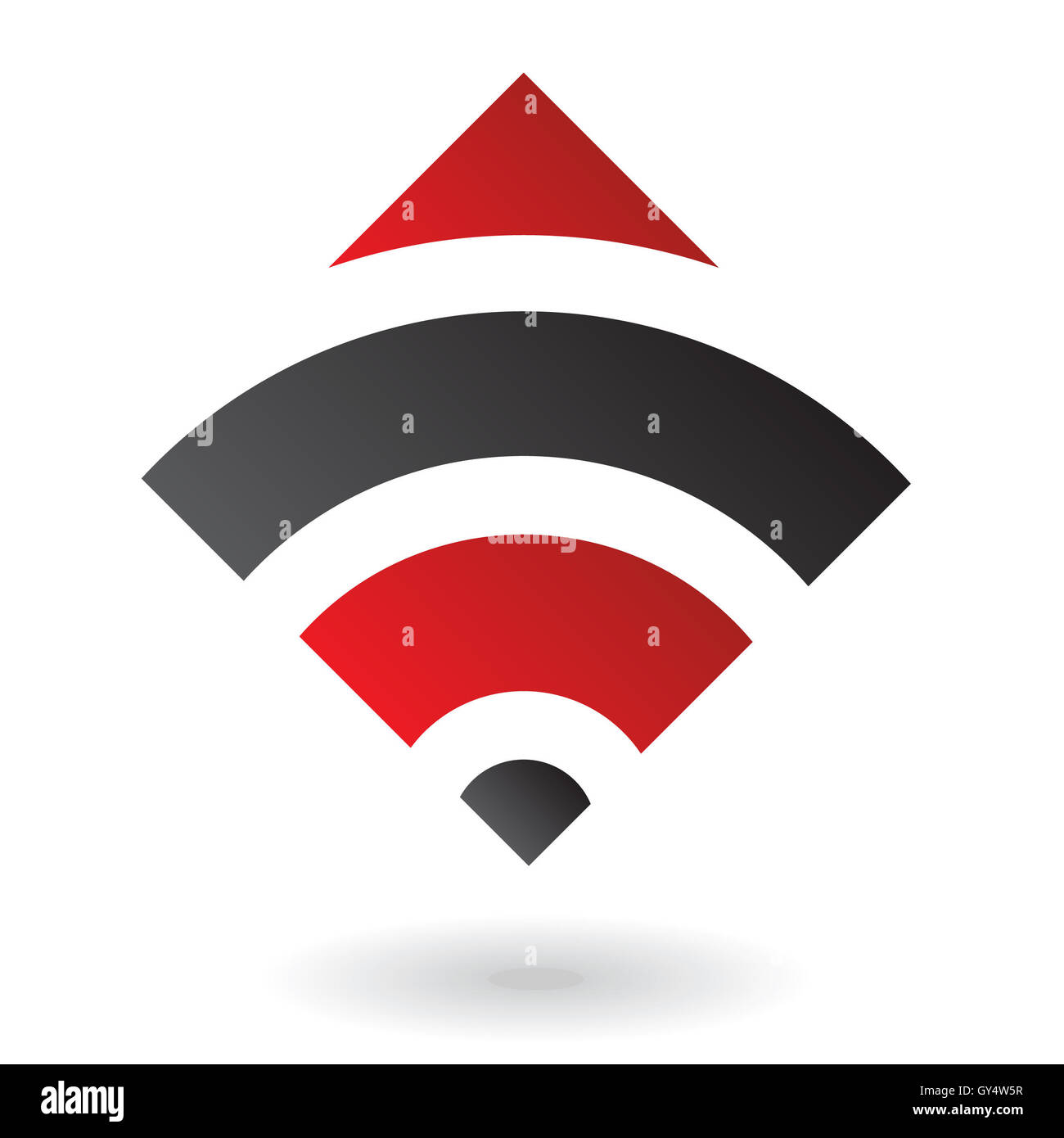 Abstract red diamond logo icon and design element Stock Photo - Alamy