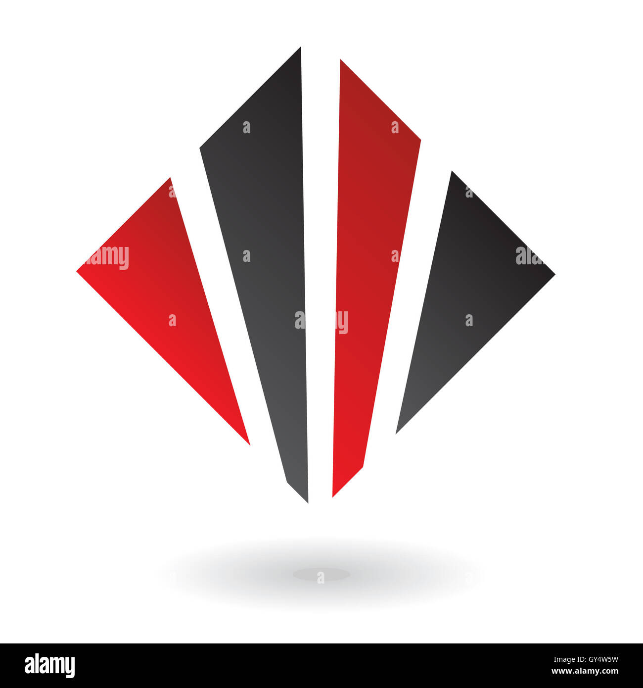 Abstract red diamond logo icon and design element Stock Photo - Alamy