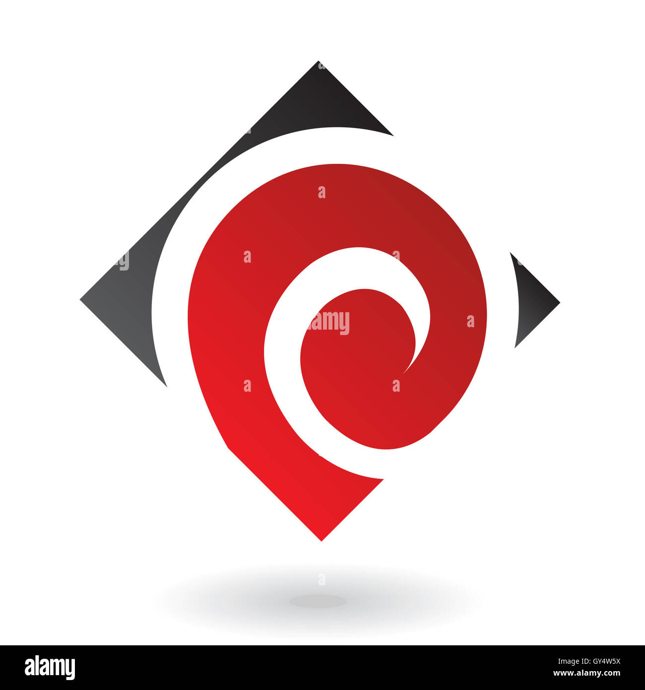 Abstract red diamond logo icon and design element Stock Photo - Alamy