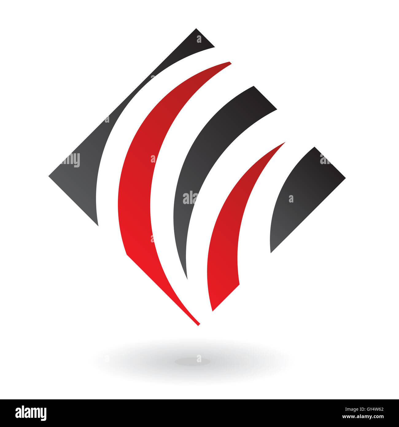 Abstract red diamond logo icon and design element Stock Photo - Alamy