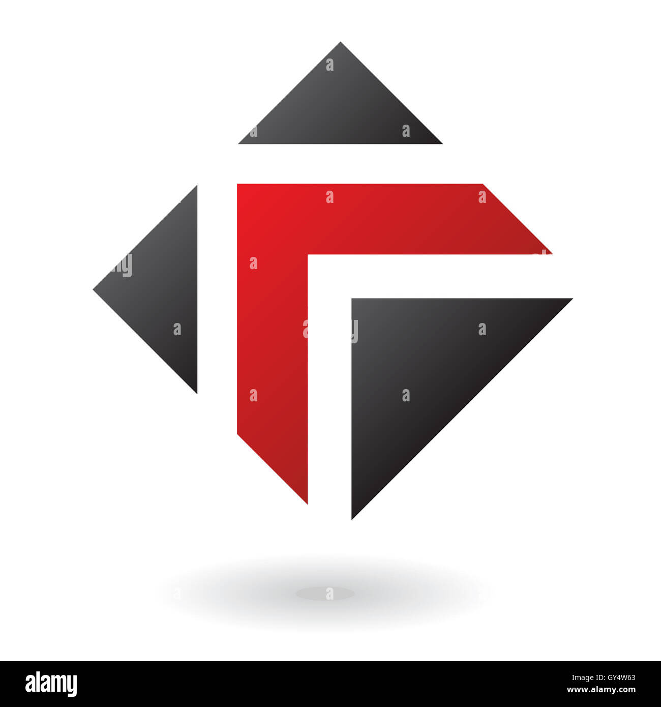 Abstract red diamond logo icon and design element Stock Photo - Alamy