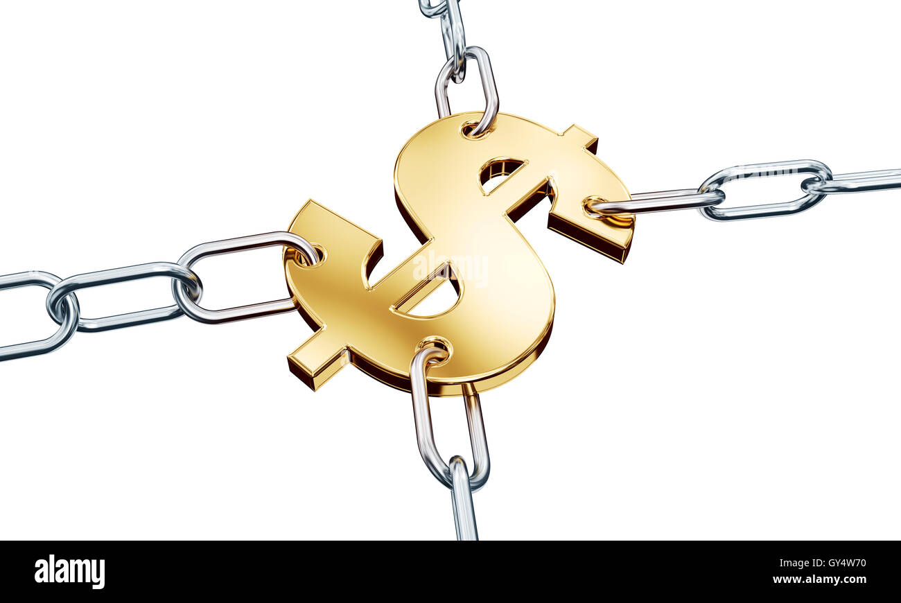 Dollar sign in metal chains hi-res stock photography and images - Alamy