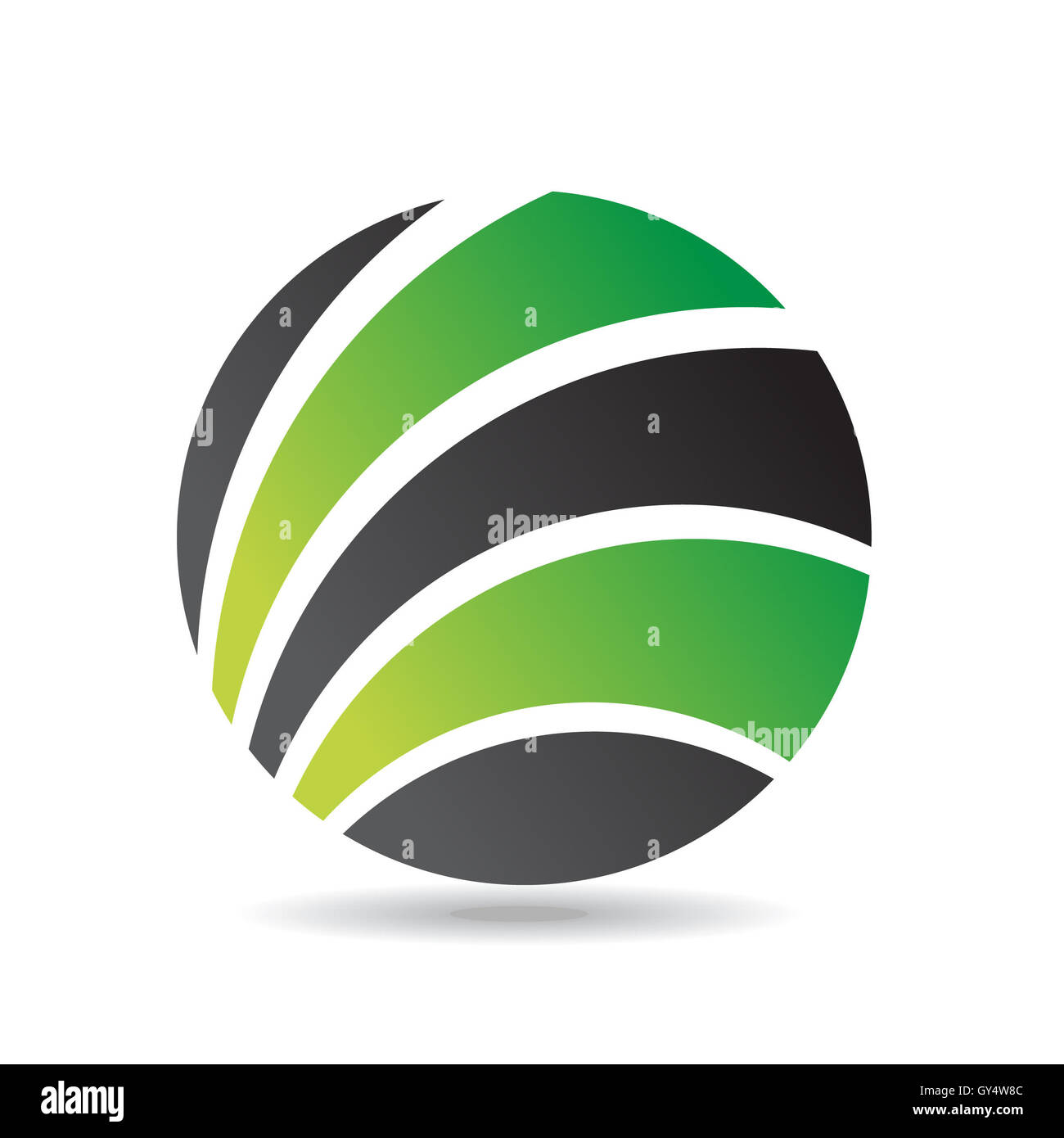 Green round logo icon and design element Stock Photo - Alamy