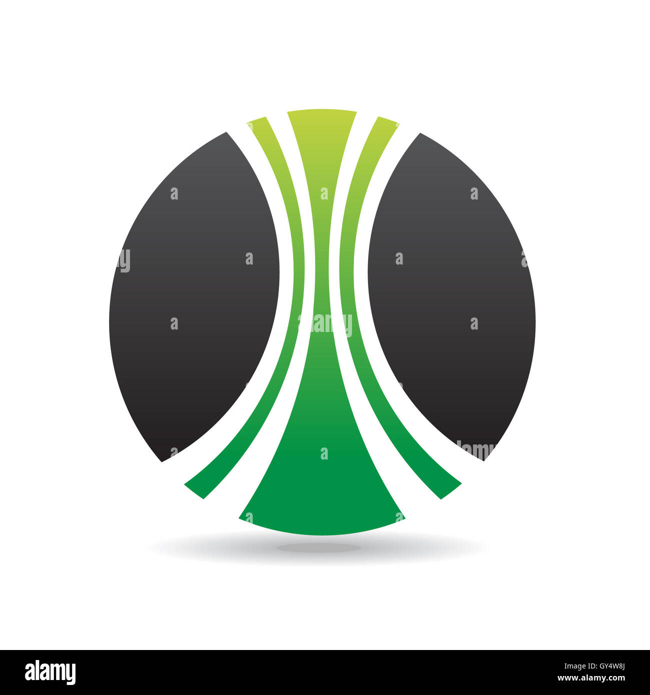Green round logo icon and design element Stock Photo - Alamy