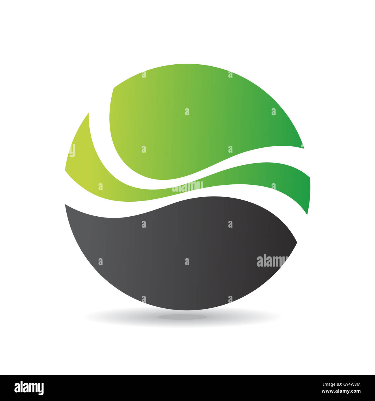 Green round logo icon and design element Stock Photo - Alamy