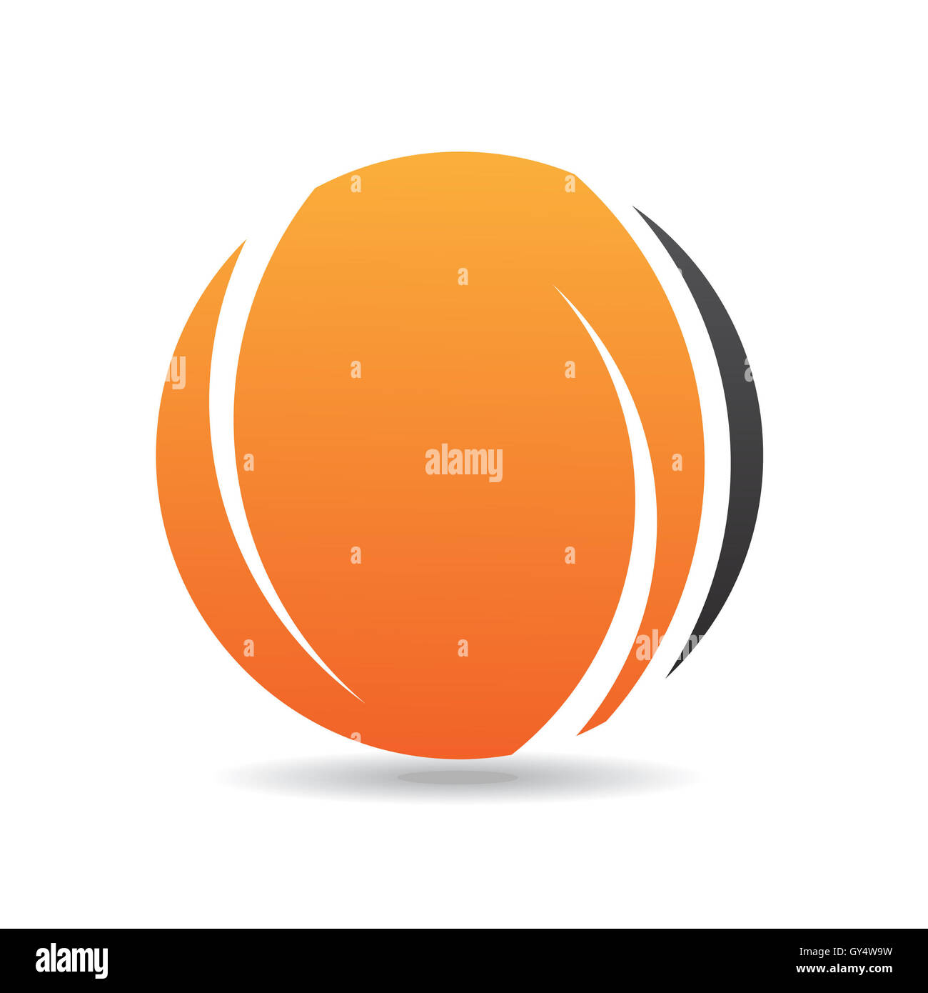 Abstract round orange logo icon and design element Stock Photo - Alamy