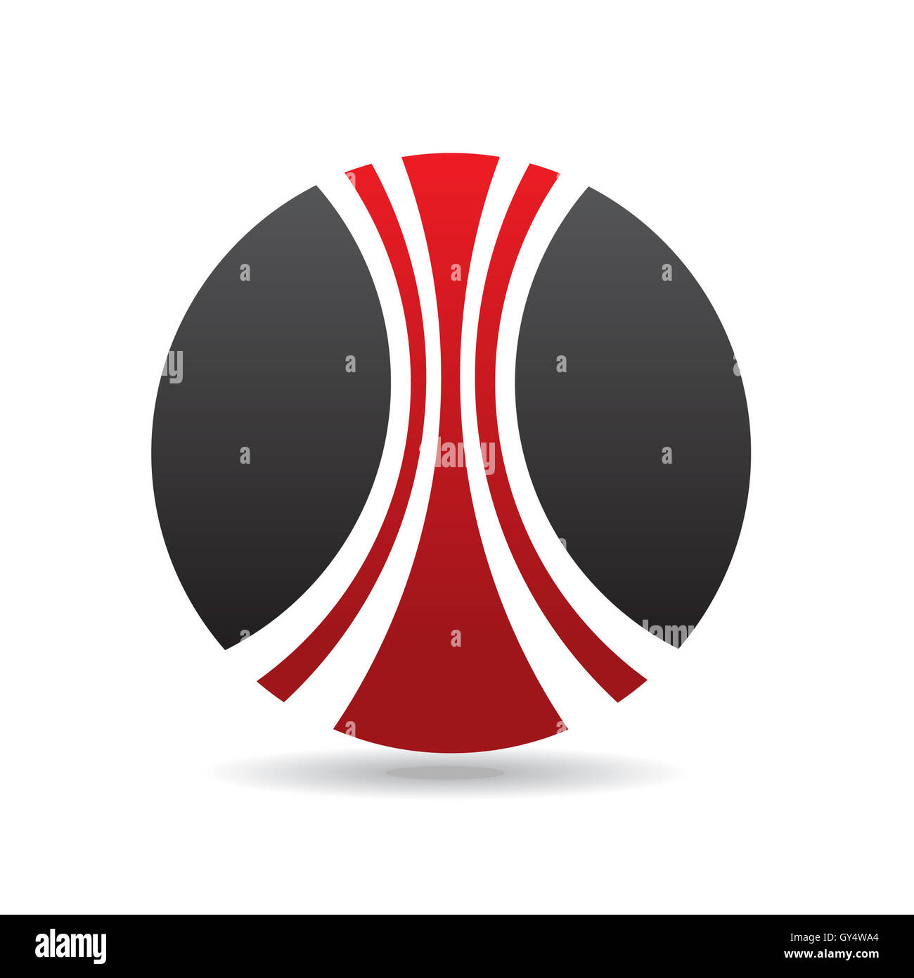 Red round logo icon and design element Stock Photo - Alamy