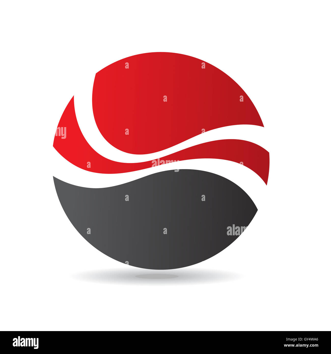 Red round logo icon and design element Stock Photo - Alamy