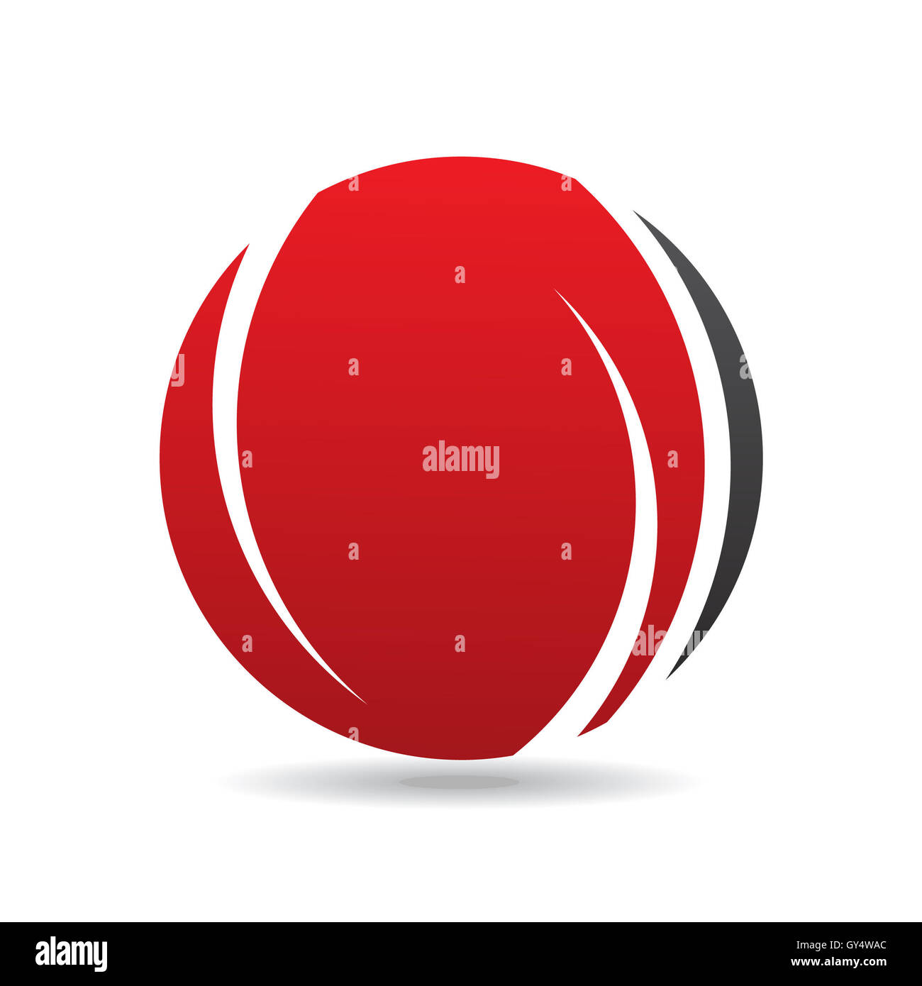 Red round logo icon and design element Stock Photo - Alamy