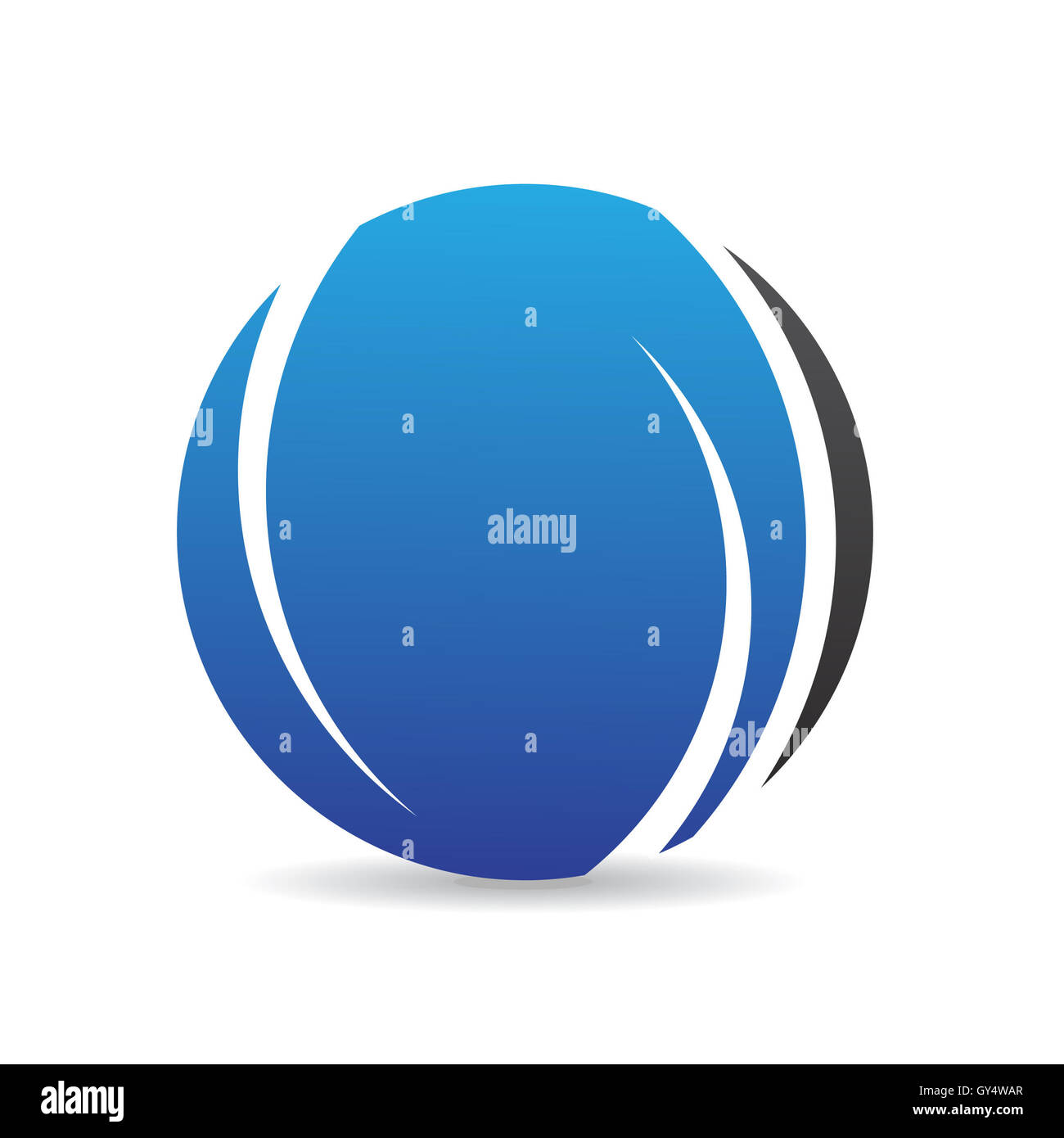 Blue round logo icon and design element Stock Photo - Alamy