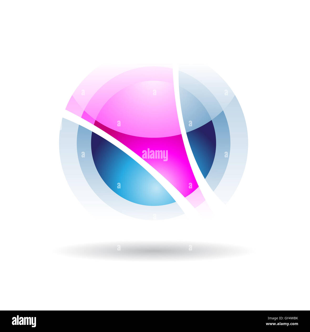 Transparent sphere logo icon and design element Stock Photo - Alamy