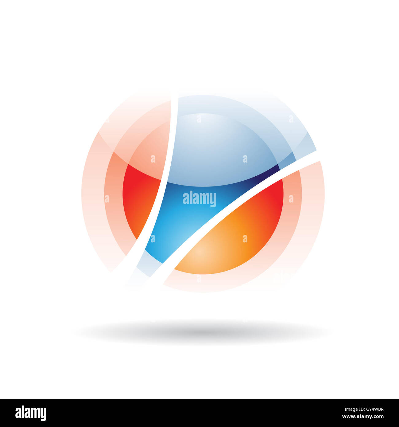 Transparent sphere logo icon and design element Stock Photo - Alamy