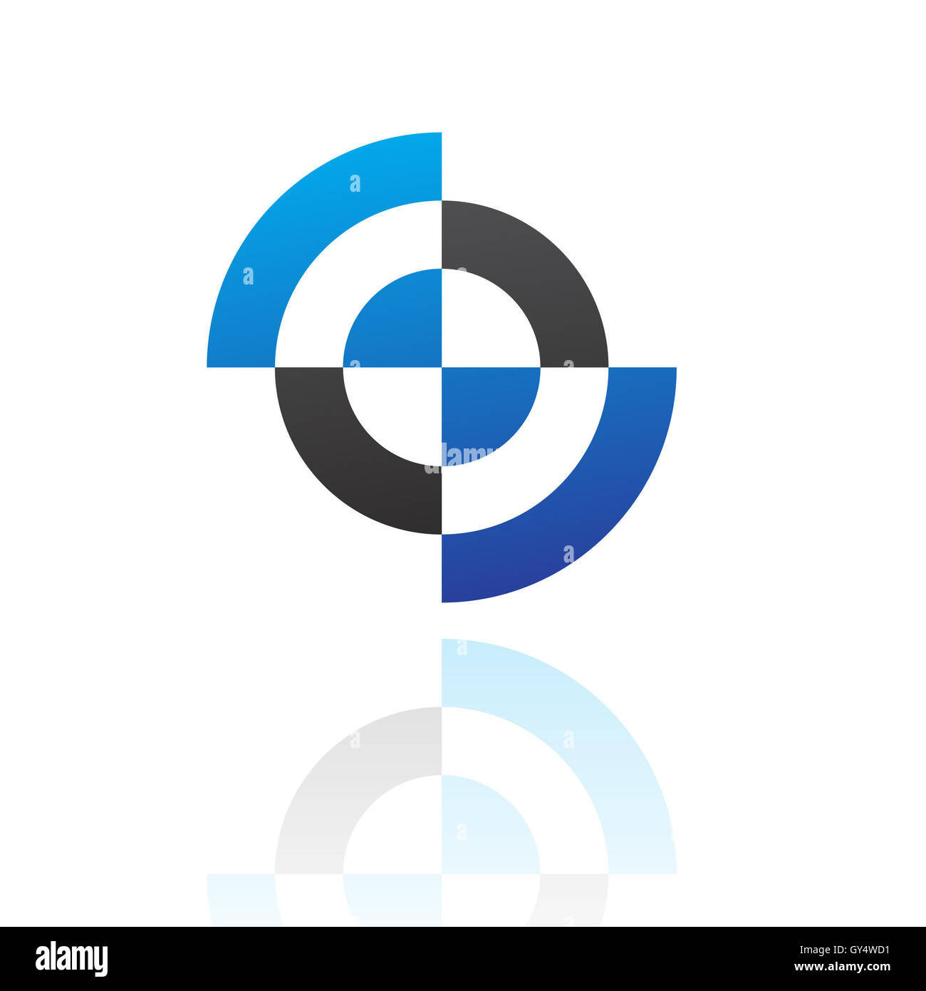 Abstract blue and black logo icon and design element Stock Photo - Alamy