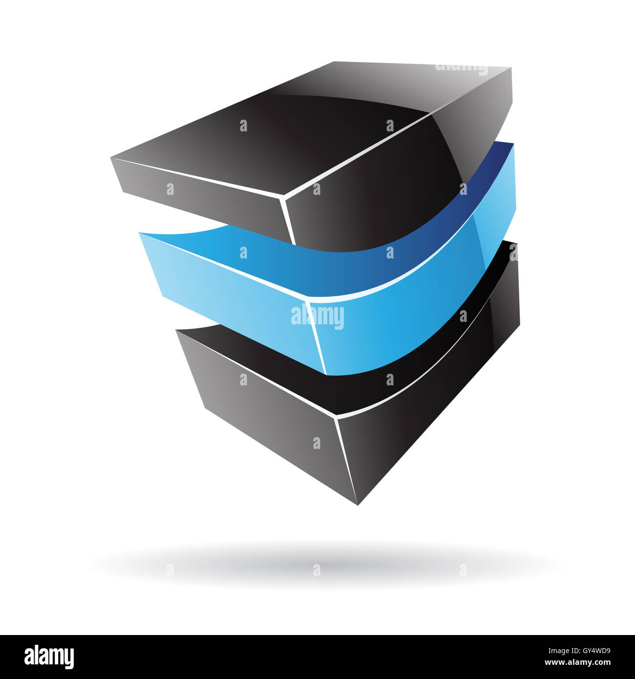 3d colorful cubic logo icon and design element Stock Photo - Alamy