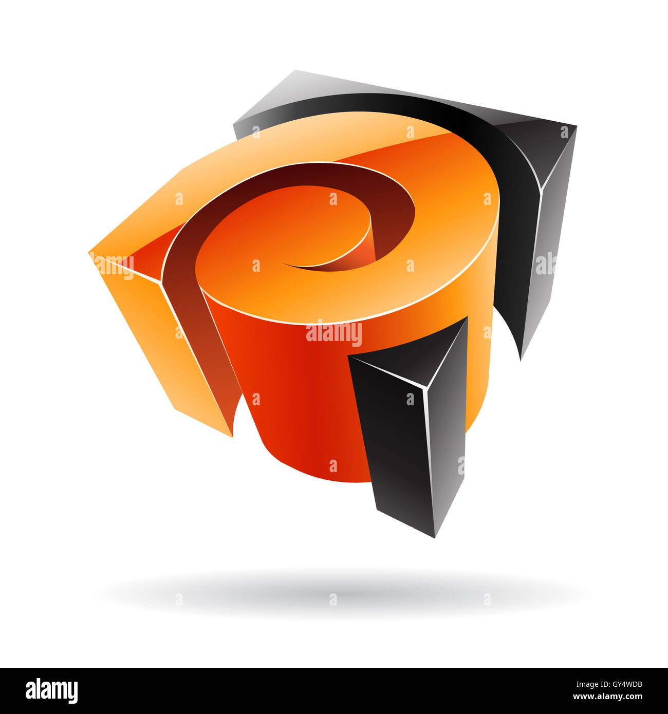 3d colorful cubic logo icon and design element Stock Photo - Alamy