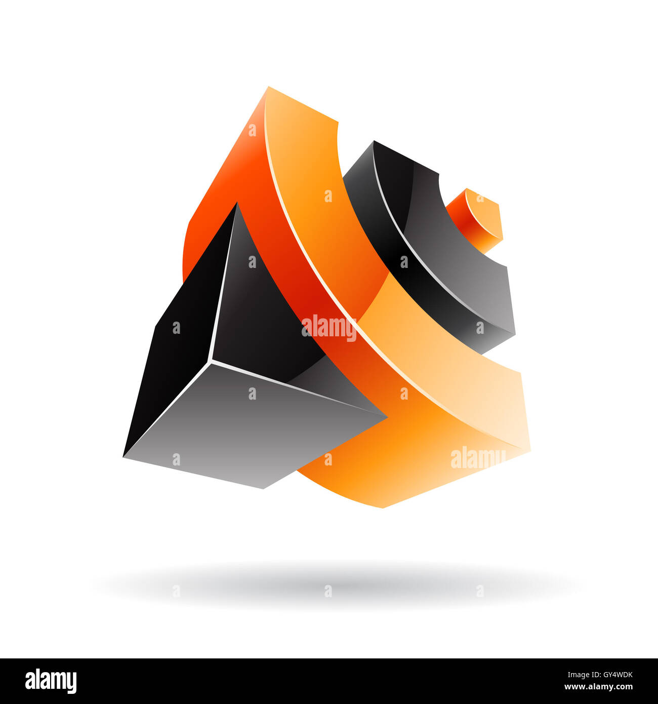 3d colorful cubic logo icon and design element Stock Photo - Alamy