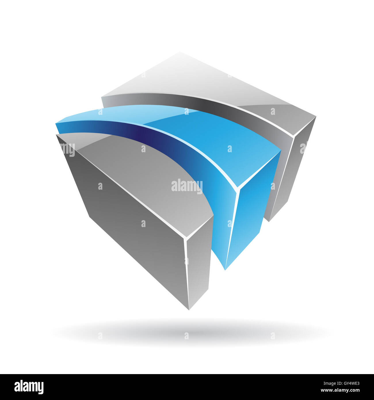 3d colorful cubic logo icon and design element Stock Photo - Alamy