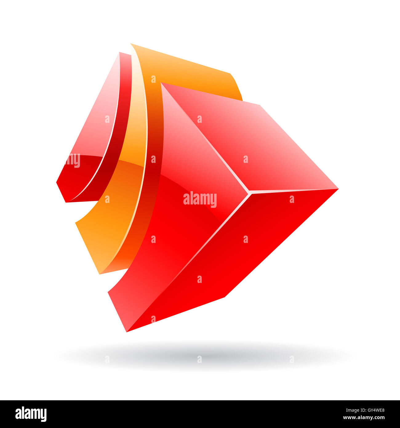 3d colorful cubic logo icon and design element Stock Photo - Alamy