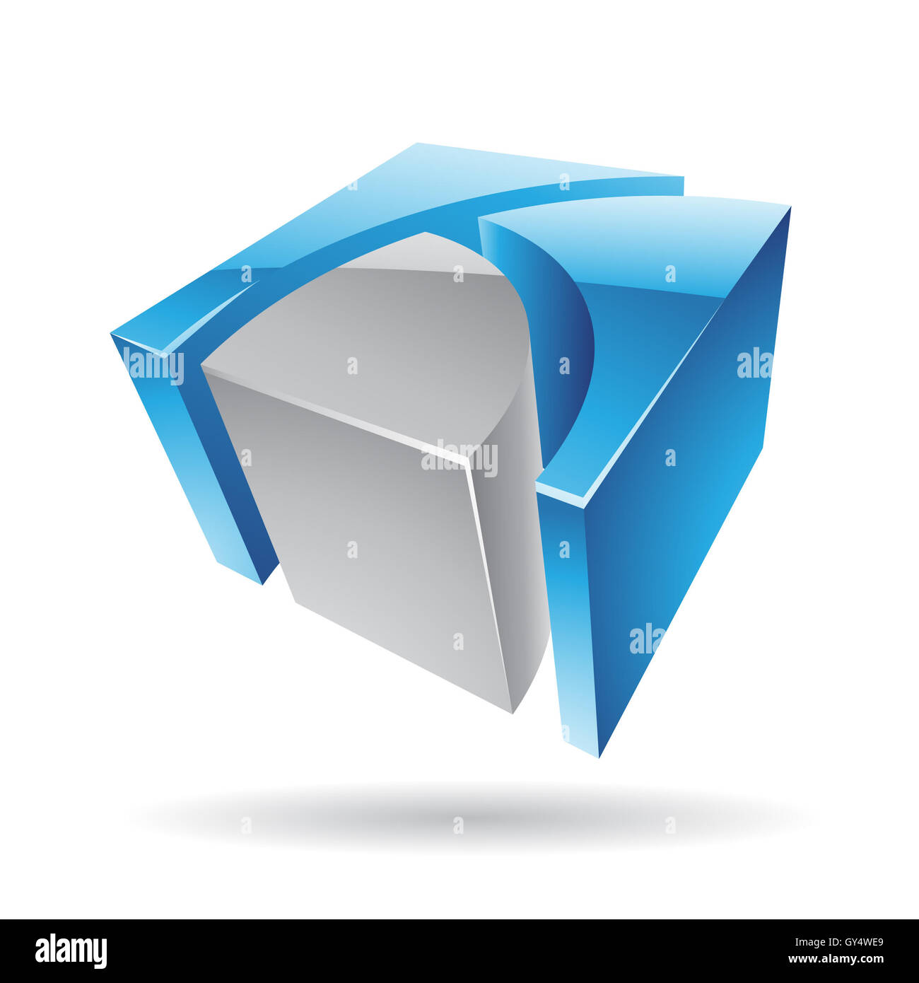 3d colorful cubic logo icon and design element Stock Photo - Alamy