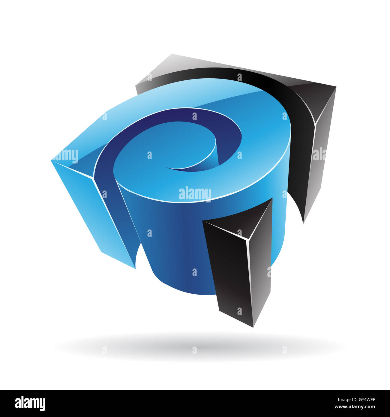 3d colorful cubic logo icon and design element Stock Photo - Alamy
