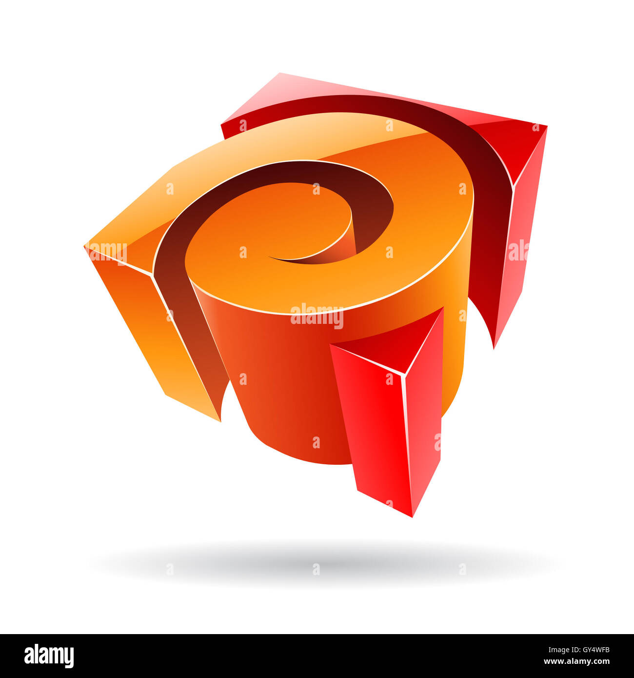 3d colorful cubic logo icon and design element Stock Photo - Alamy