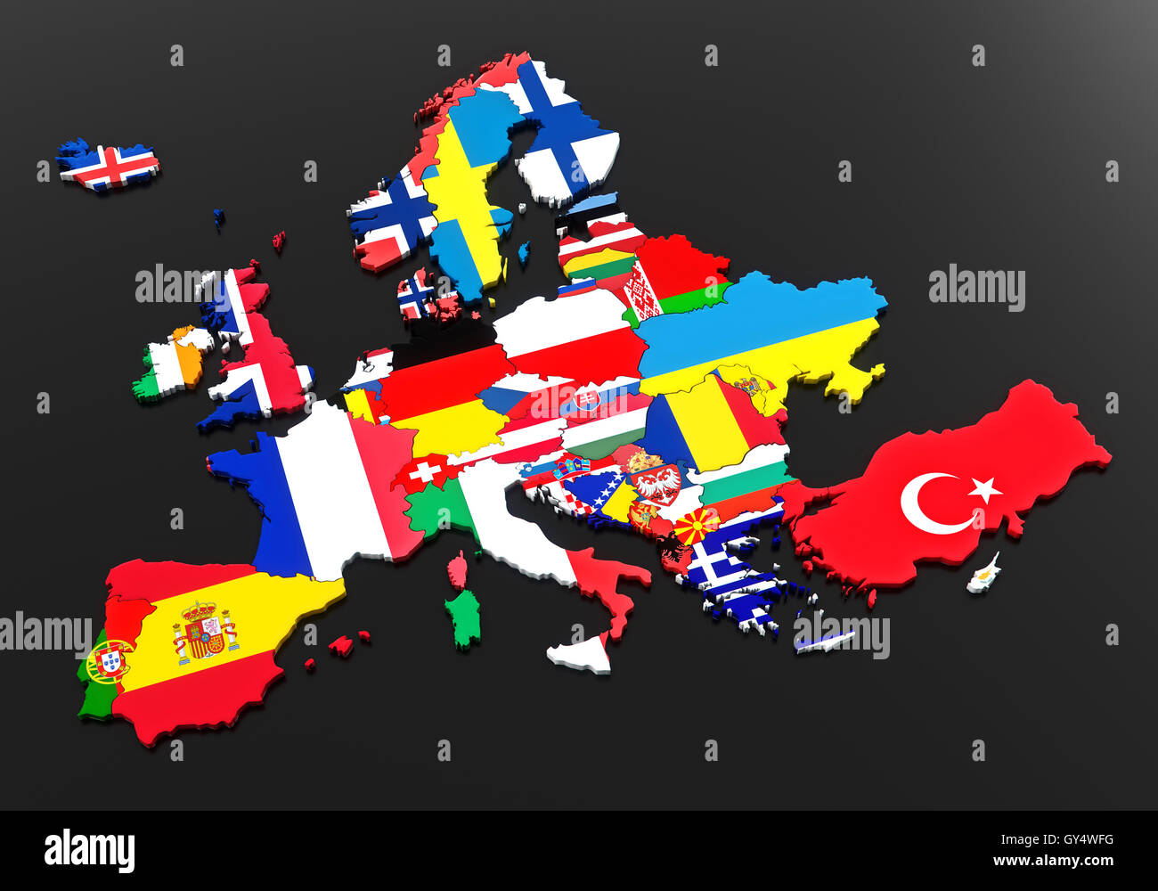 Three flags painting hi-res stock photography and images - Alamy