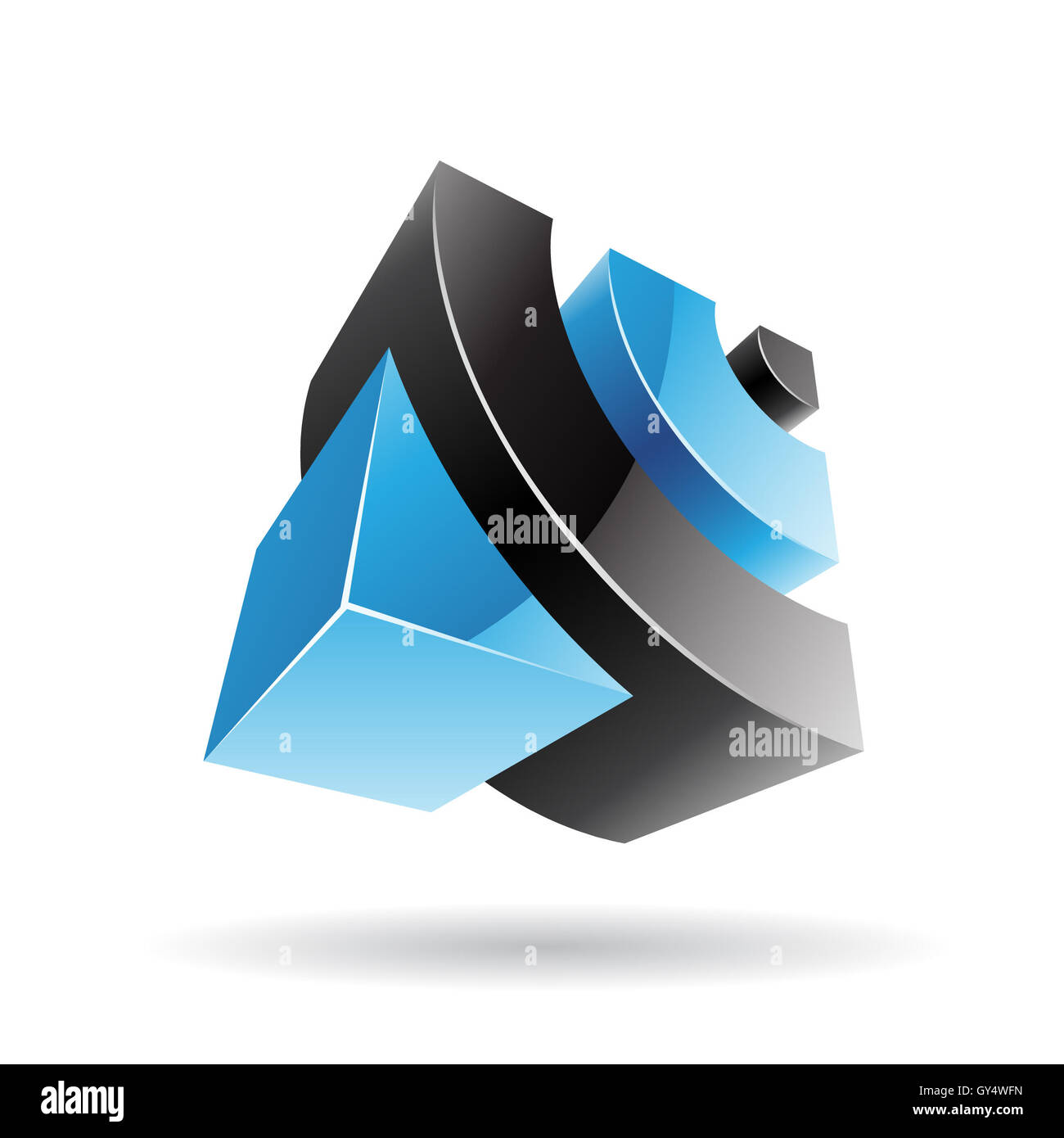 3d colorful cubic logo icon and design element Stock Photo - Alamy