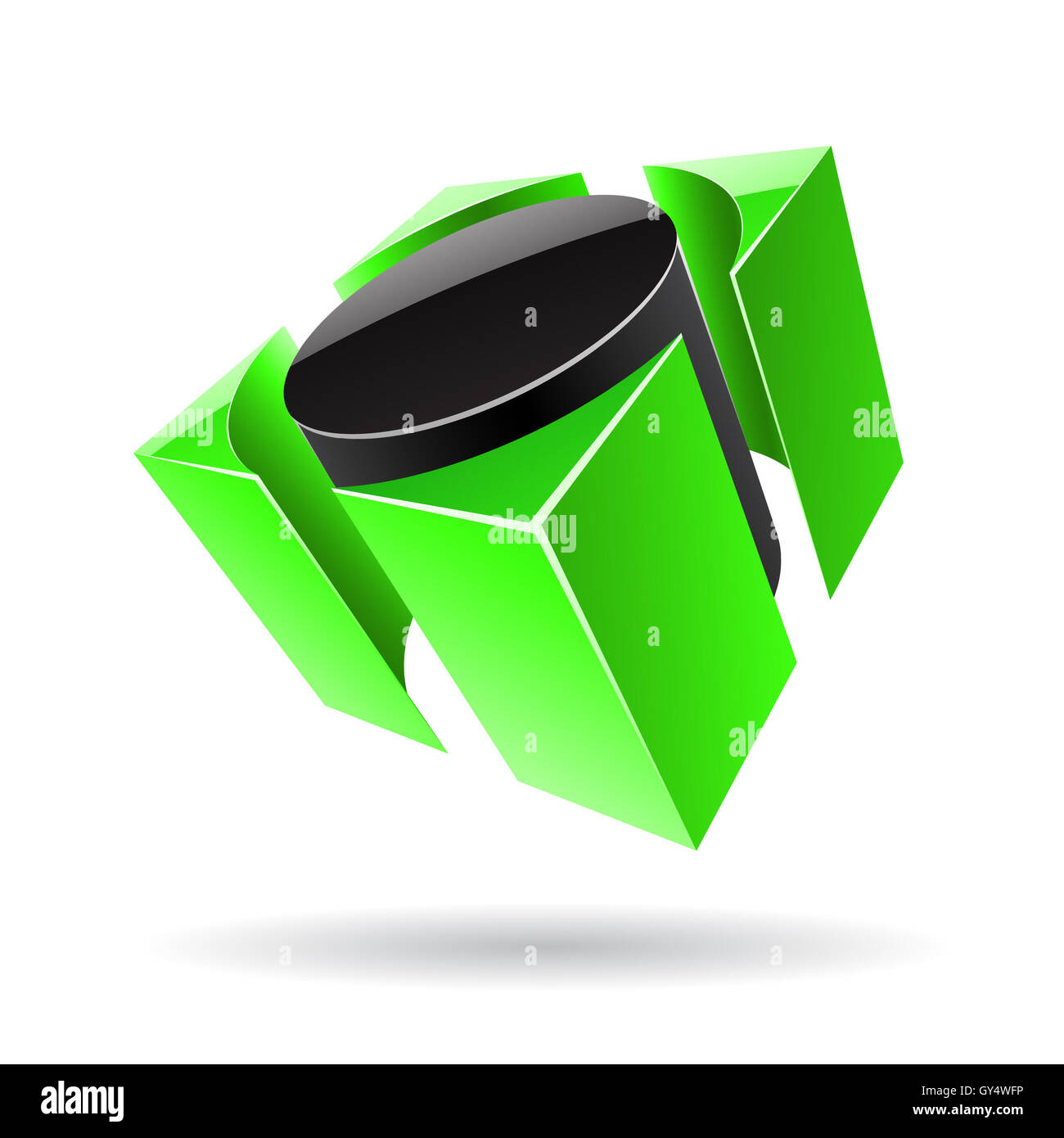 3d colorful cubic logo icon and design element Stock Photo - Alamy